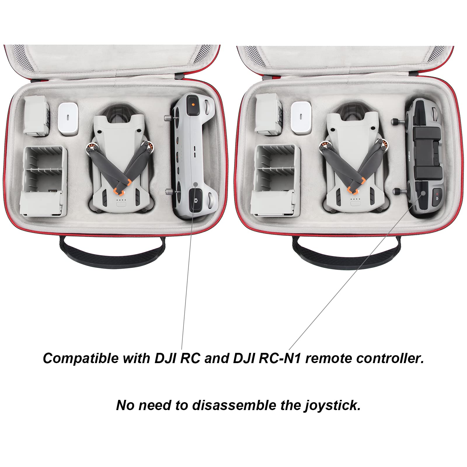 cevanace Hard Waterproof Carrying Case for DJI Mini 3 Pro and Mini 3, DJI Mini 3 Pro and DJI Mini 3 Storage Bag, Compatible with DJI RC or DJI RC-N1 Controllers and Other DJI drone Accessories