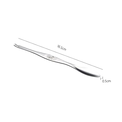 Housoutil 6pcs 304 Nutcracker Tool Stainless Steel Spoon Metal Cooking Spoon Crab Tool Set Crab Leg Tools Lobster Tools Crab Fork Crab Eatting Tool Seafood Needle Peeling Machine Seafood Aub