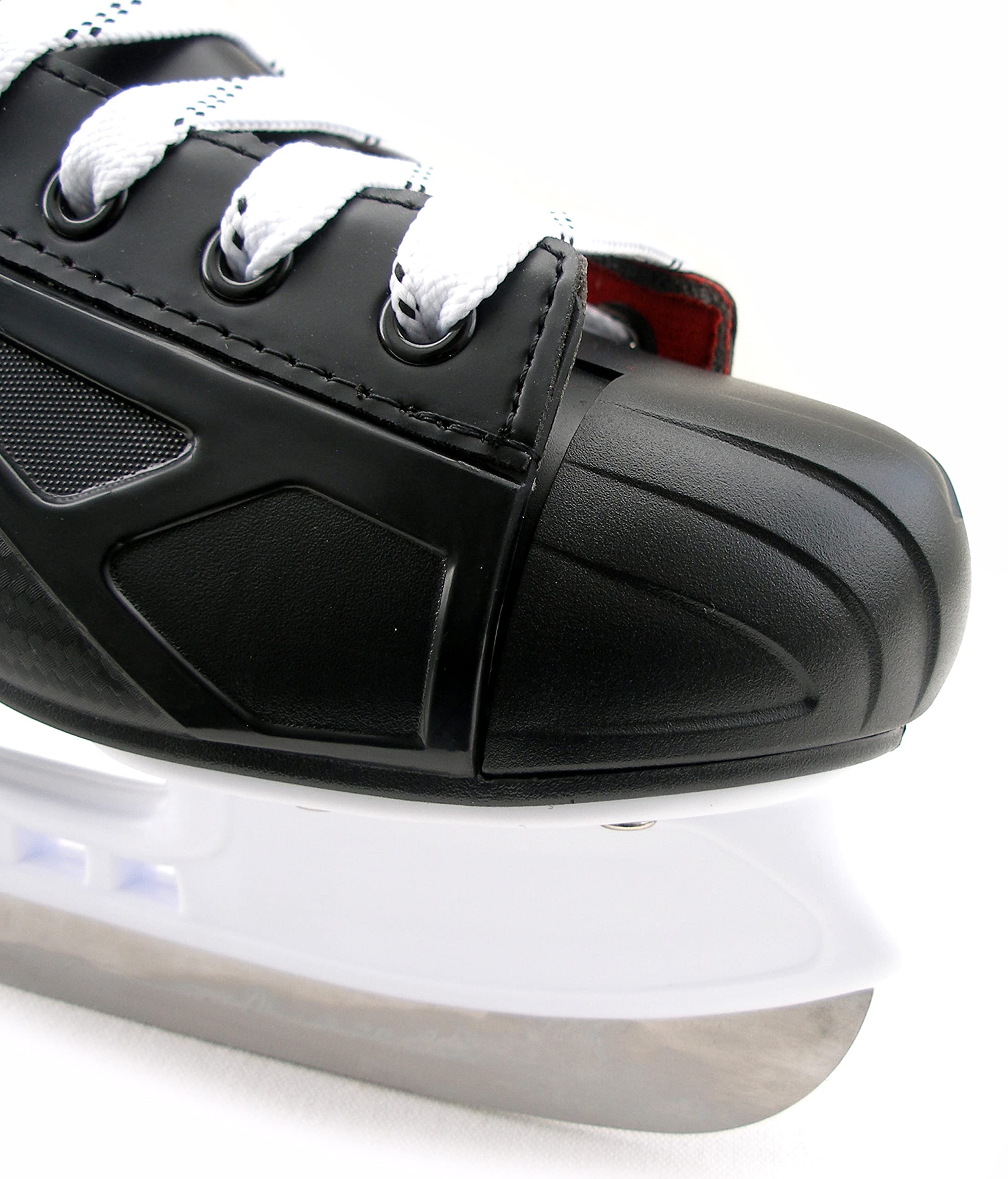 Botas - ATTACK 191 - Men's Ice Hockey Skates | Made in Europe (Czech Republic) | Color: Black/Red/White, Men's 12