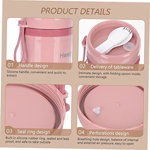 Cabilock 3pcs Mini Breakfast Cup Vacuum Insulated Bucket Containers with Lids Snackle Insulated Container Hot Food Stainless Water Bottles Thermal Soup Bucket Travel Drinks Thermal Jug Pp
