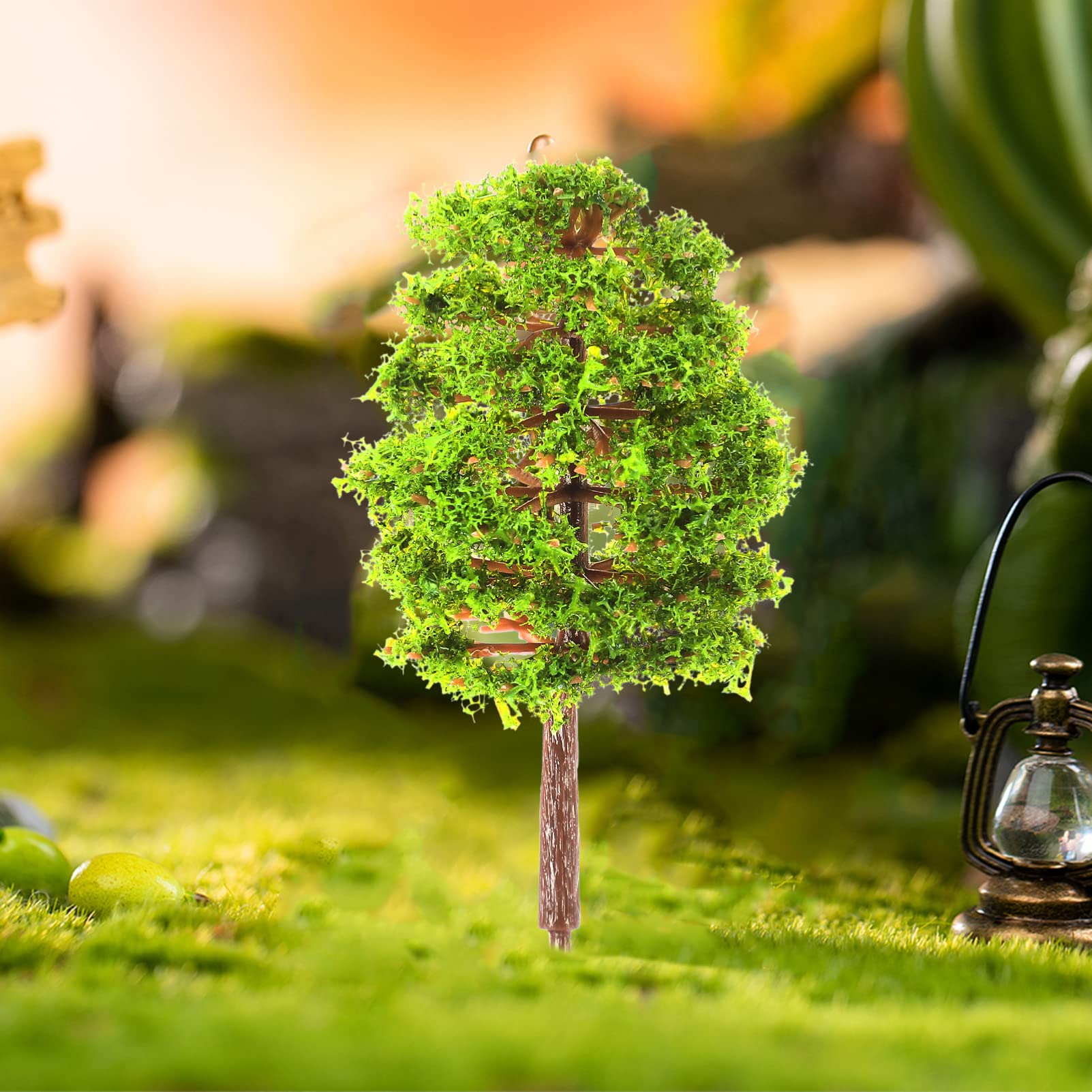 DOITOOL 20pcs Mini Animal Figurines Artificial Plants Diorama Models Miniature Landscape Trees Tree Cake Decorations Diorama Supplies Diorama Trees N Scale Trees Christmas Accessories Gt