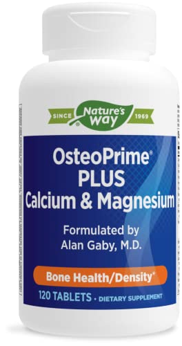Nature's Way Enzymatic Therapy OsteoPrime PLUS Calcium & Magnesium, Bone Health Support*, 120 Tablets