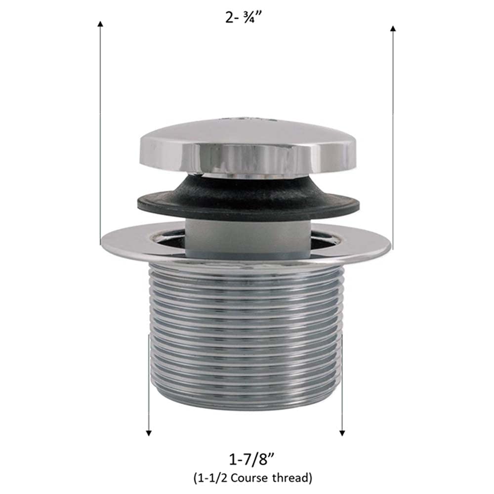 Eastman Tip-Toe Bath Drain Assembly Kit with Flange and Drain Washer, 1-1/2 Inch x 11.5 Inch Coarse Thread, Chrome Plated, 35235