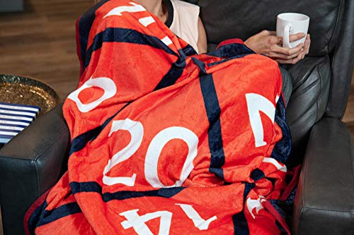 JUST FUNKY Dungeons and Dragons D20 Fleece Throw Blanket | Soft Blankets and Throws Fleece Blankets for Gamers | Designed After The D&D 20-Sided Dice | Measures 52 x 48 Inches