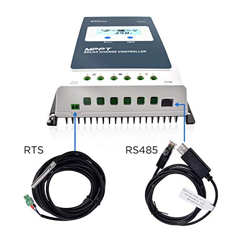 EPEVER Remote Temperature Sensor RTS and Monitoring Adapter RS485 to USB for EPEVER MPPT Solar Panel Charge Controller