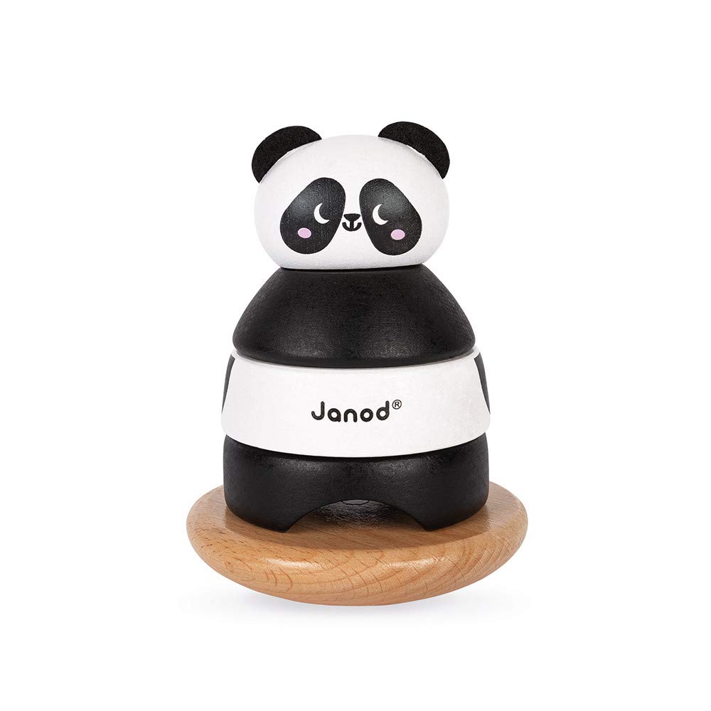 Janod Wood Panda Stacker & Roly-Poly Rocker β Ages 12+ Months - J08188