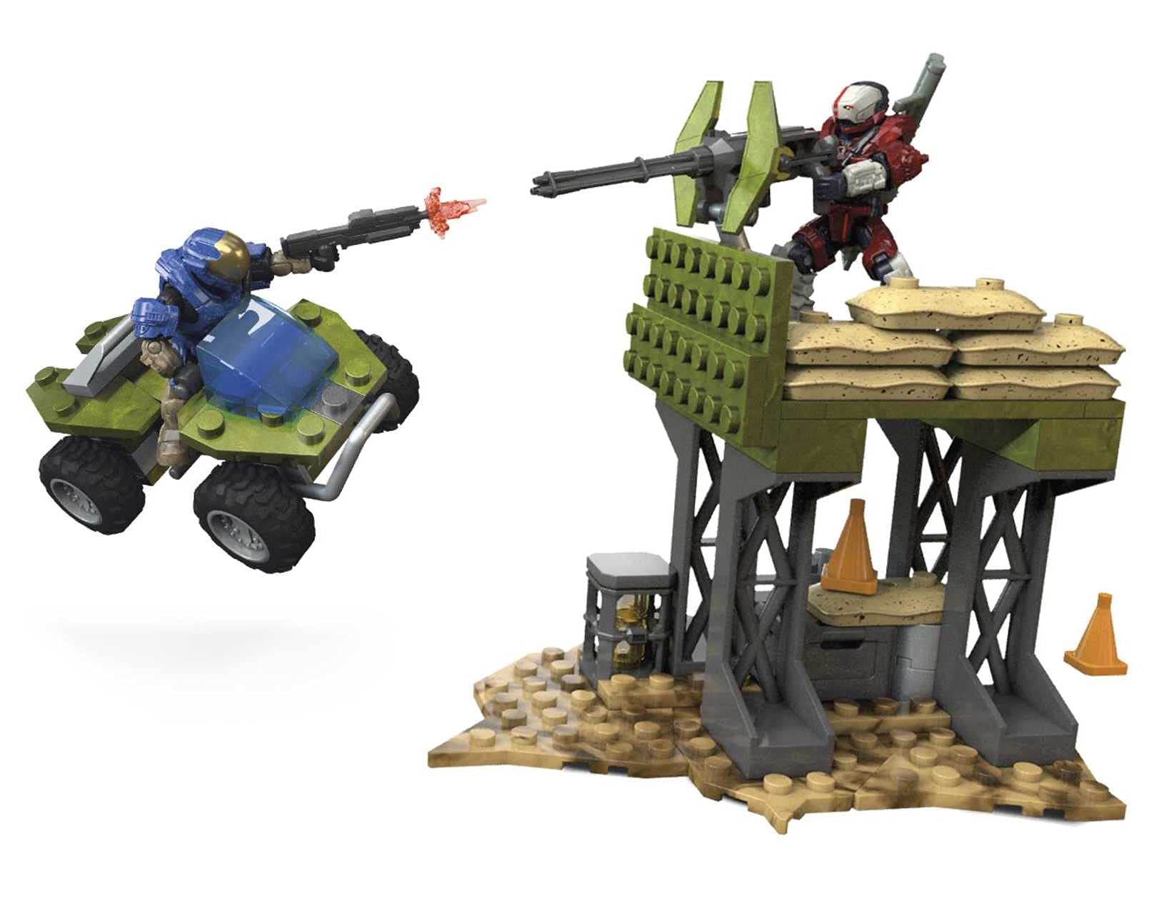 Mega Construx Halo Building Box Halo Infinite Construction Set with Spartan Gungnir Character Figure, Building Toys for Kids
