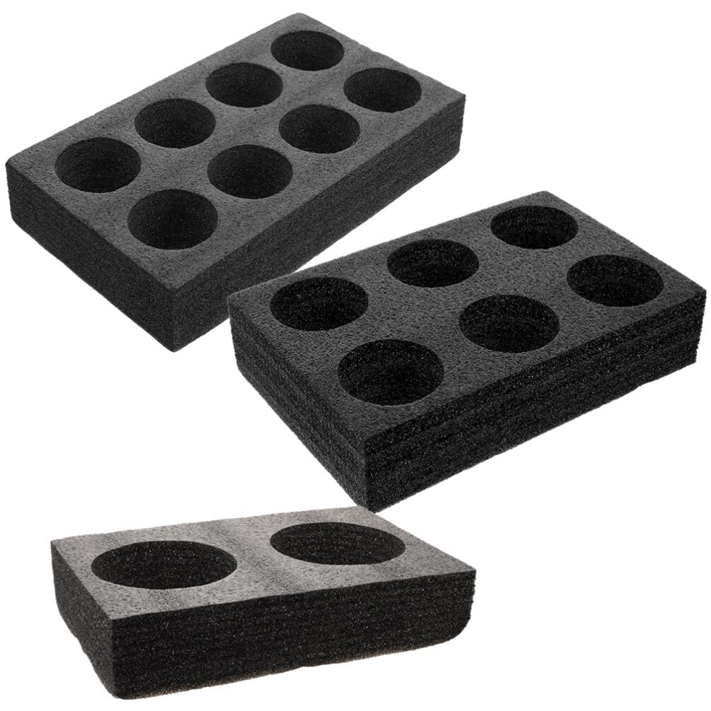 Cabilock Black Tray 3PCS Tray Accessories Coffee Pearl Cotton Food Outdoor Milk Tea Server Drinks Cup Foam Cup Holder Commercial take Out Drink Carrier Wine Glass Cups and Plates Beverages