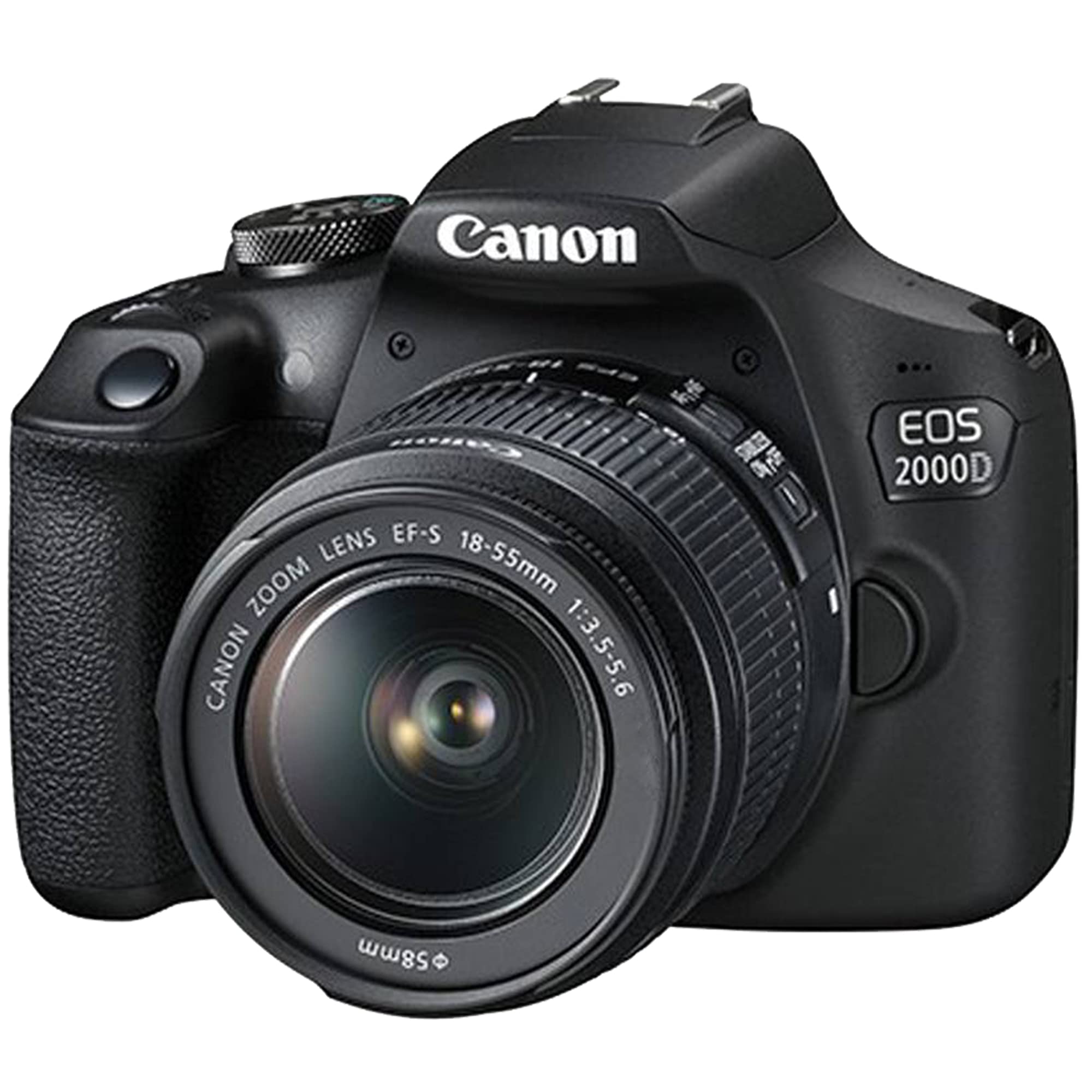Canon EOS 2000D / Rebel T7 DSLR Camera with 18-55mm + 75-300mm Lens + SanDisk 32GB Card + Tripod + Case + MegaAccessory Bundle (22pc Bundle) (Renewed)