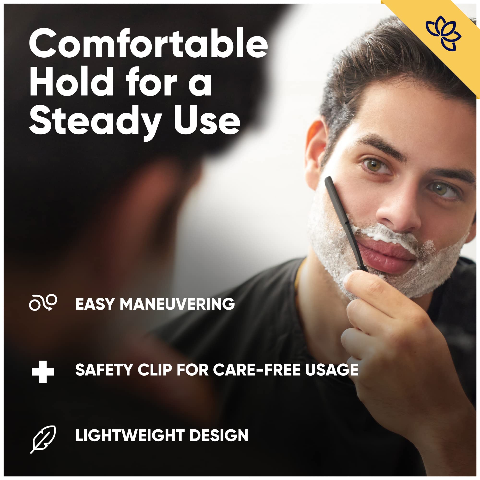 Equinox Professional Straight Edge Razor with 100 Single Derby Straight Razor Blades and Professional Hair Cutting Scissors