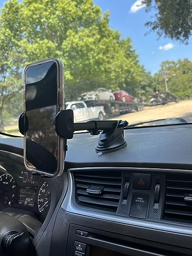 Car Phone Holder for Dashboard and Windshield.Suitable for Bumpy Roads.Adjustable Cell Phone Holder, Easy to Hug, Hands Free, Universal, Compatible with All Smartphones from 4 to 7 inches