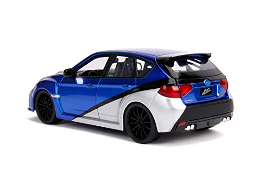 Jada Toys Rubber Tires 1:24 Fast & Furious - Brian's Subaru Impreza WRX STI, Blue (99514)