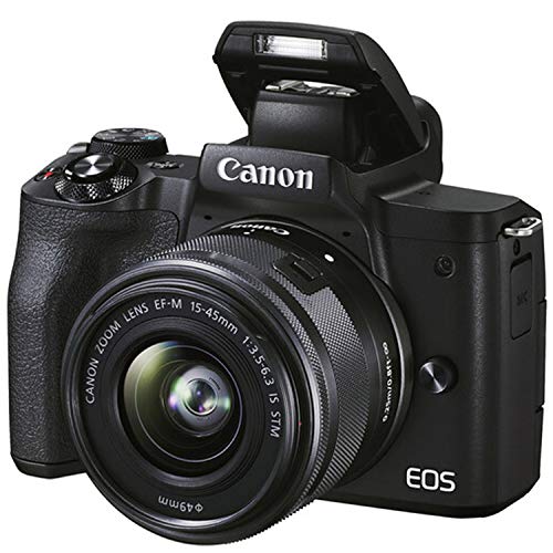 Canon EOS M50 Mark II Mirrorless Digital Camera with EF-M 15-45mm f/3.5-6.3 is STM Lens + 75-300mm F/4-5.6 III Lens+ 64GB Memory Card, Professional Photo Bundle (42pc Bundle)