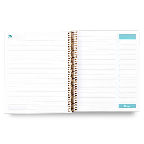 Erin Condren 8.5" x 11" Spiral Bound Productivity Notebook - Watercolor Blooms. 160 Lined Page & To Do List Organizer Notebook. 80Lb Thick Mohawk Paper. Stickers Included