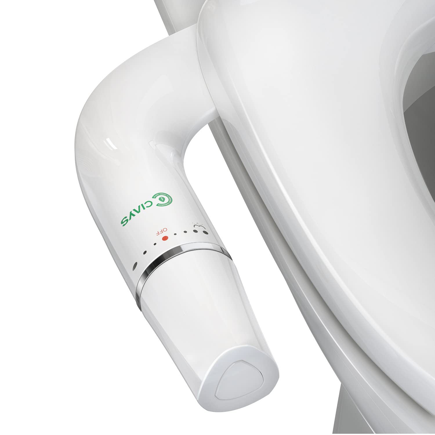 Ciays Bidet Attachment for Toilet Ultra-Slim Bidet Sprayer Non-Electric Dual Nozzle for Feminine/Posterior Wash Bidet Toilet Attachment with Pressure Controls,Sliver/White