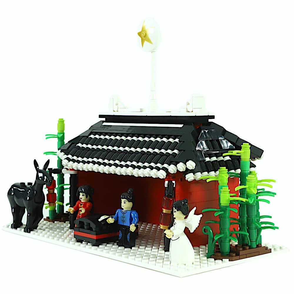 Nativity Bricks Asian Nativity International Series - Block Building Nativity Set for Ages 12+ (917 Pieces)