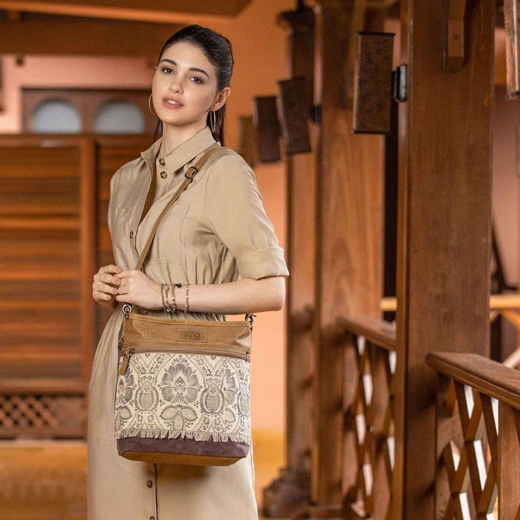 Myra Bag female Brandish Shoulder Bag Upcycled Canvas & Leather S-2656