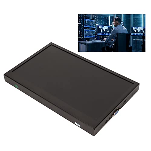 ciciglow 11.6 inch Portable Monitor, 1920 x 1080 IPS VGA HDMI Computer Display, Support Wall Mounted and Desktop Installation, for Computer, Automation Equipment Display, etc.(US)