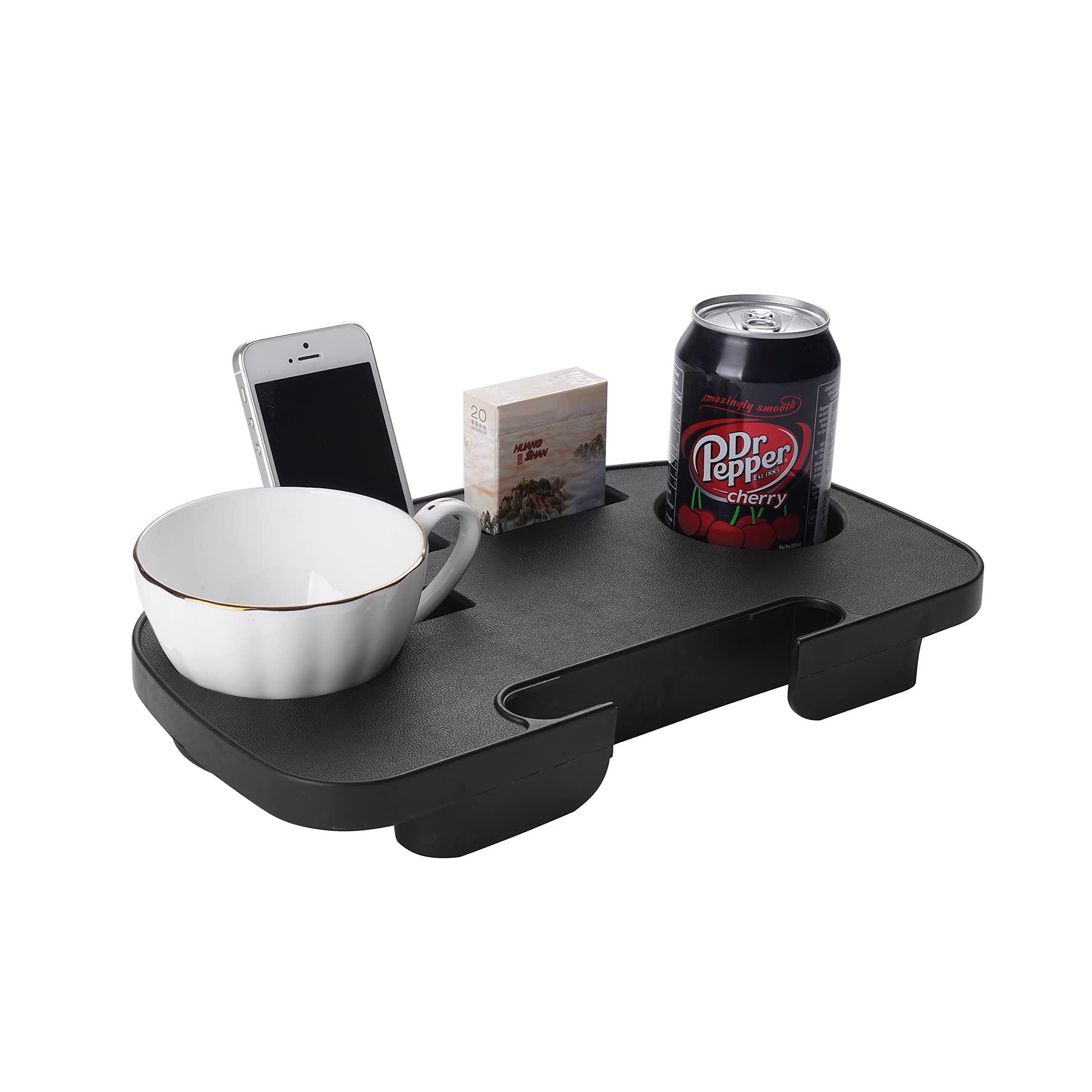 Hanperal 2Pack Zero Gravity Chair Cup Holder for Zero Gravity Chair, Upgraded Version Cup Holder, Universal Clip On Chair Table with Mobile Device Slot and Snack Tray/Black
