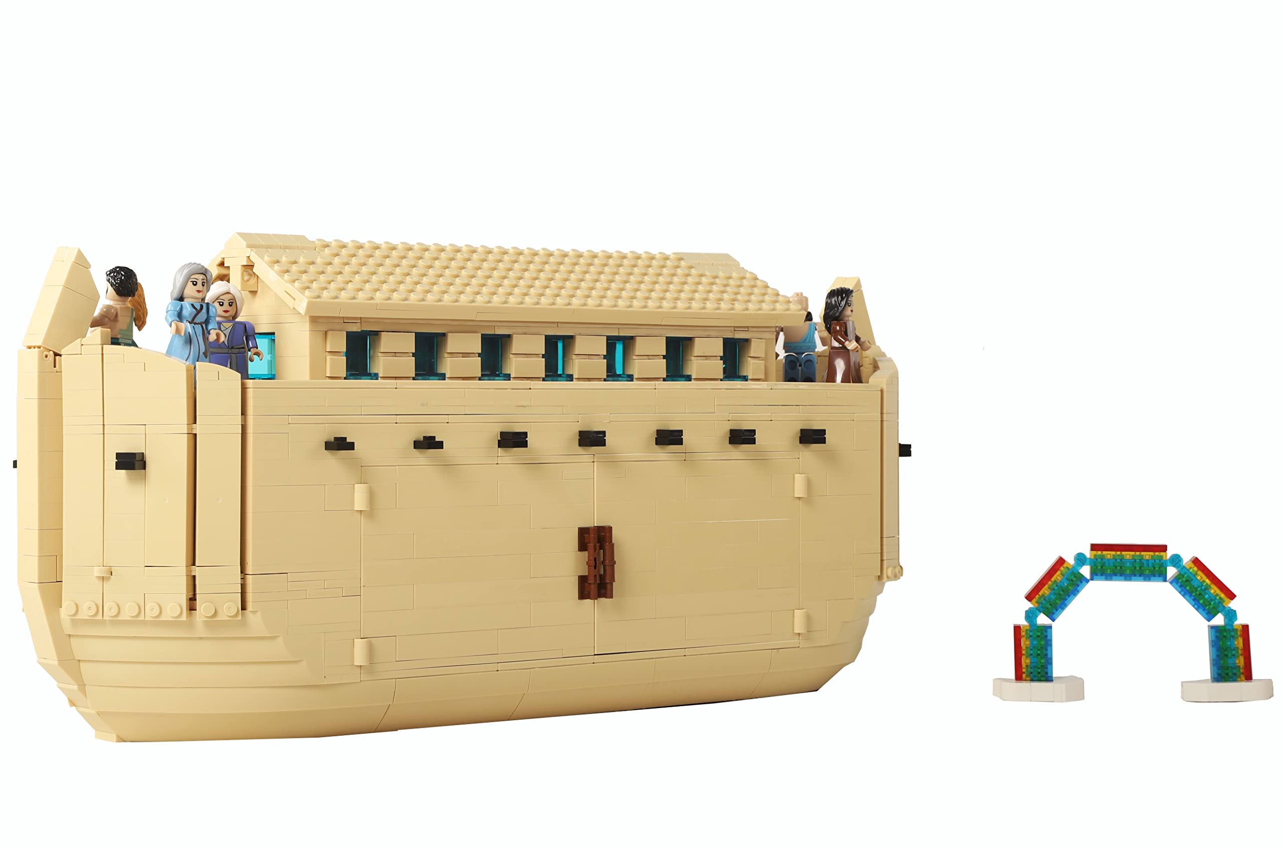 Nativity Bricks Noah's Ark Building Block Set - 976 Piece Building Block Kit for Kids and Adults - Small Toy Brick Set Christmas Stocking Stuffer (Boys and Girls Ages 12+)