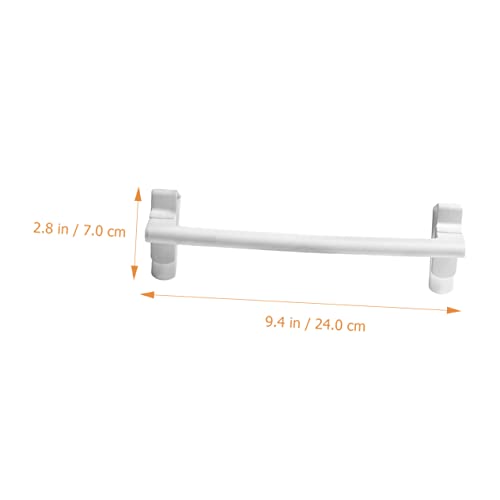 Garneck 8 Pcs Door Hook Towel Rack Black Kitchen Towels Towel Shelf Towel Rod Wall Towel Holder Bath Towel Bars Towel Plastic Holder Towel Hanging Rack Abs Plastic Shelf No Trace White