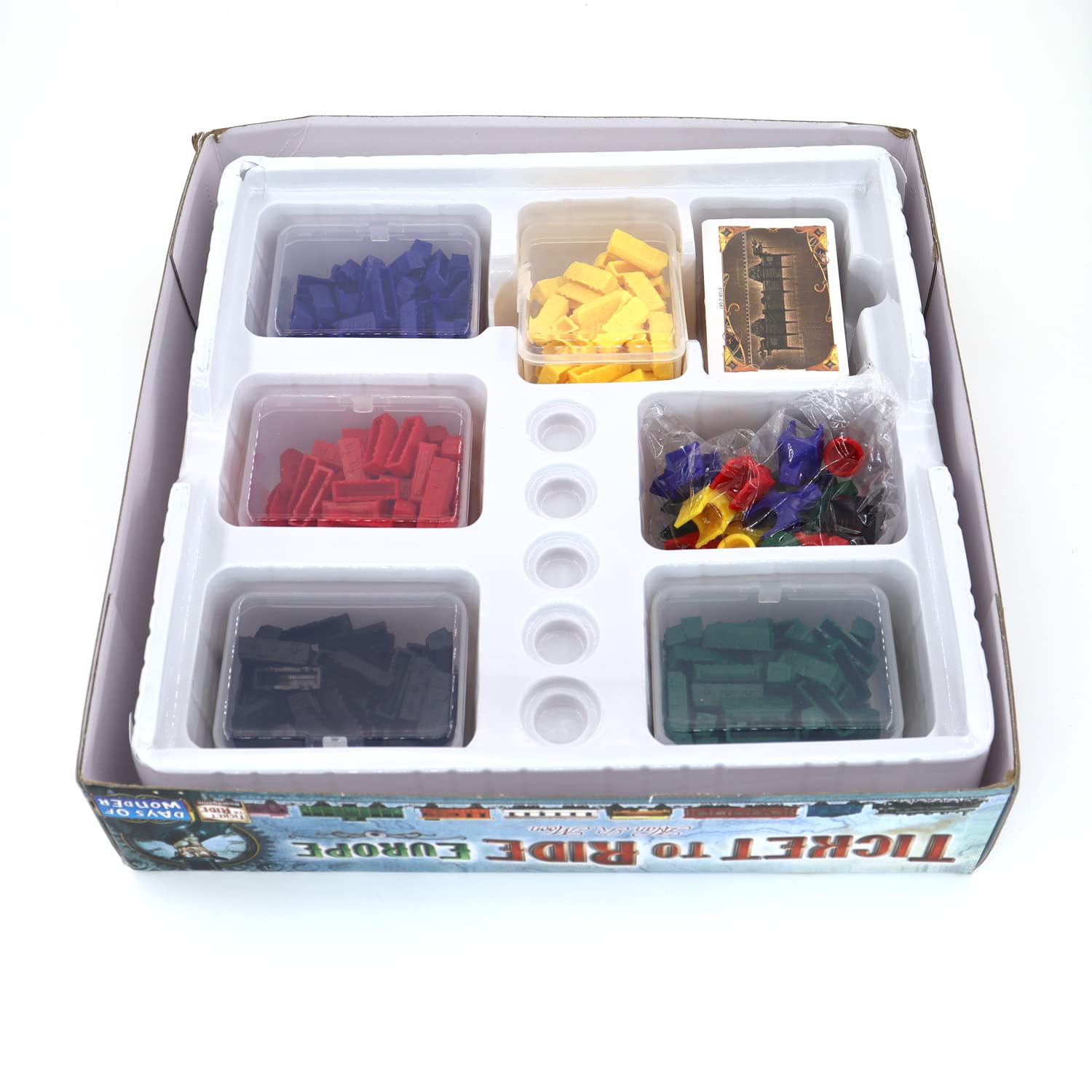 Cwdew Set of 5 Empty Storage Cases Plastic Fit for Ticket to Ride Board Games Compatible with Original, Europe, Rails and Sails Versions (BOX ONLY)