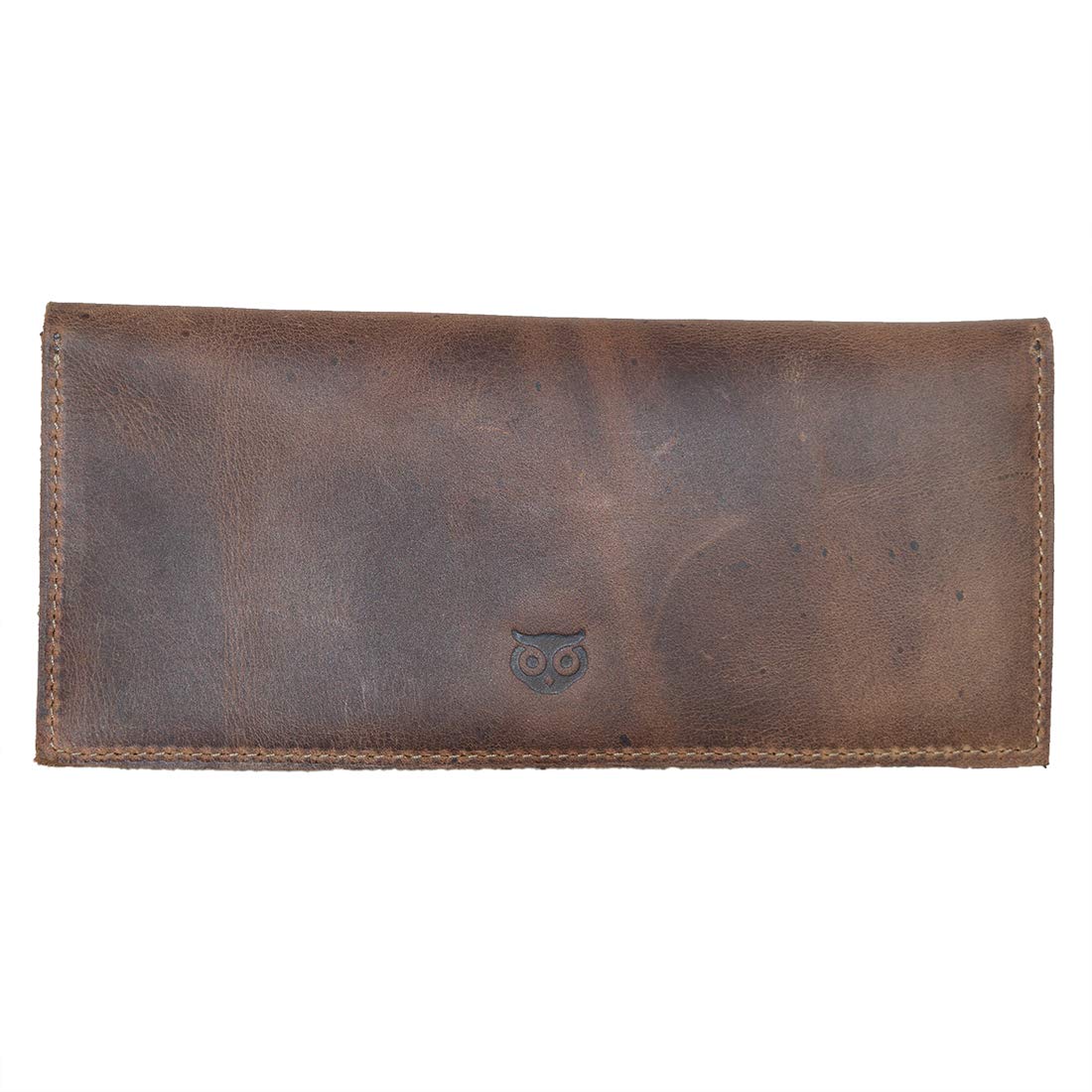 Hide & Drink, Folio Wallet, Holds Up to 10 Cards/Internal Pouch for Coins or SD Cards/Flat Bills/Travel/Case/Stylish/Vintage, Handmade :: Bourbon Brown