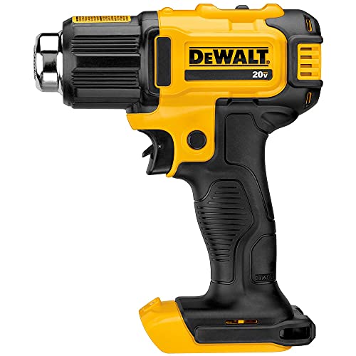 DEWALT 20V MAX Heat Gun, Cordless, Up to 990 Degrees, 42 Minutes of Run Time, LED Light, Bare Tool Only (DCE530B)