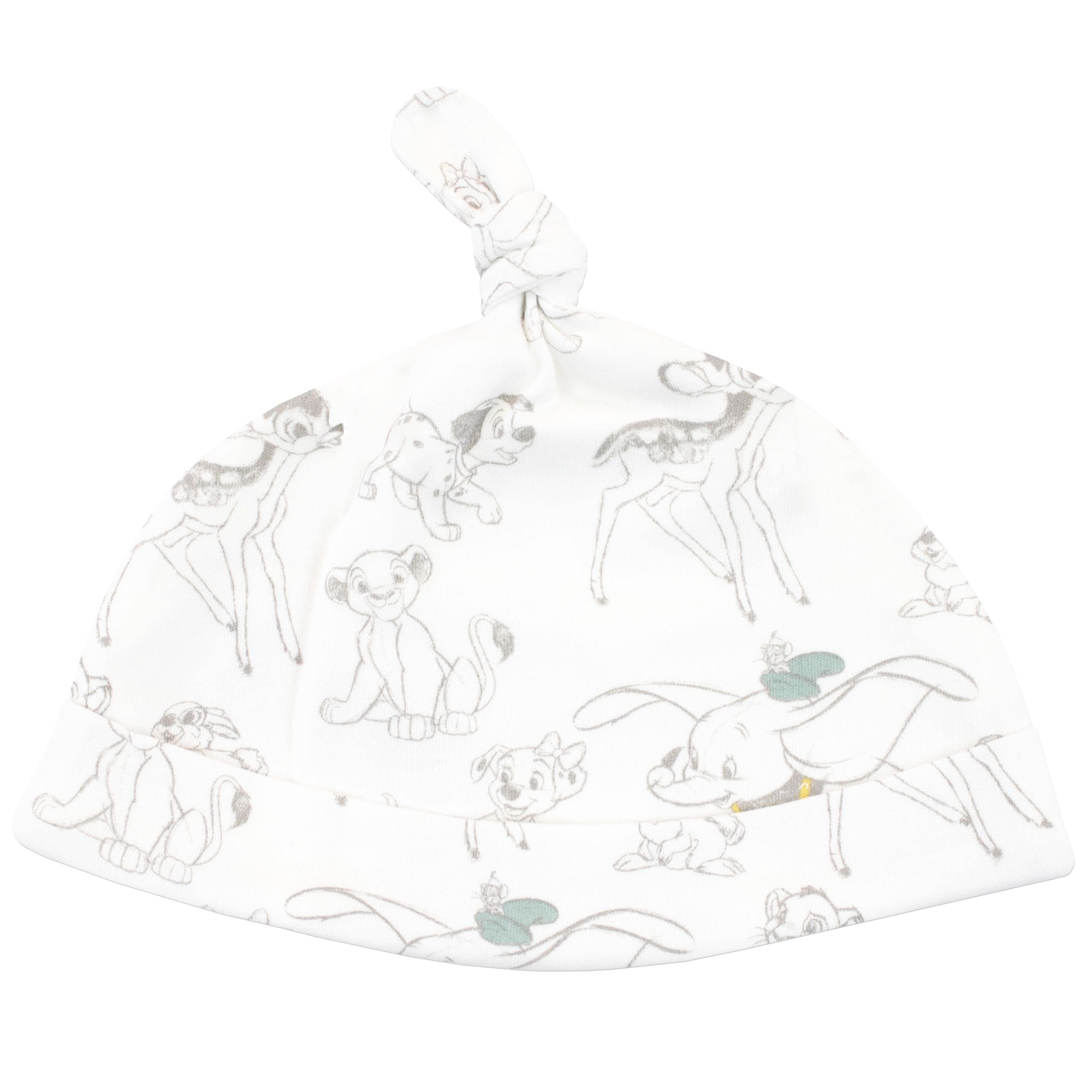 Disney Baby Boys or Girls Dumbo Bodysuit with Hat and Bib Outfit 5 Piece Set White 18 M