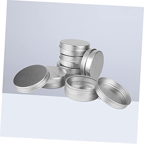 Ciieeo Container with Lid 24pcs Containers with Lids Cream Jars with Lids Empty Tin Cans Tin Cans with Lids Balm Tin Container Screw Tin Cans Empty Cream Jar Metal Tin Container Balsam