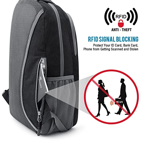 G4Free Sling Bags Small Cross Body Sling Backpack 16L Hiking Daypack, RFID Small Backpack for Men Women