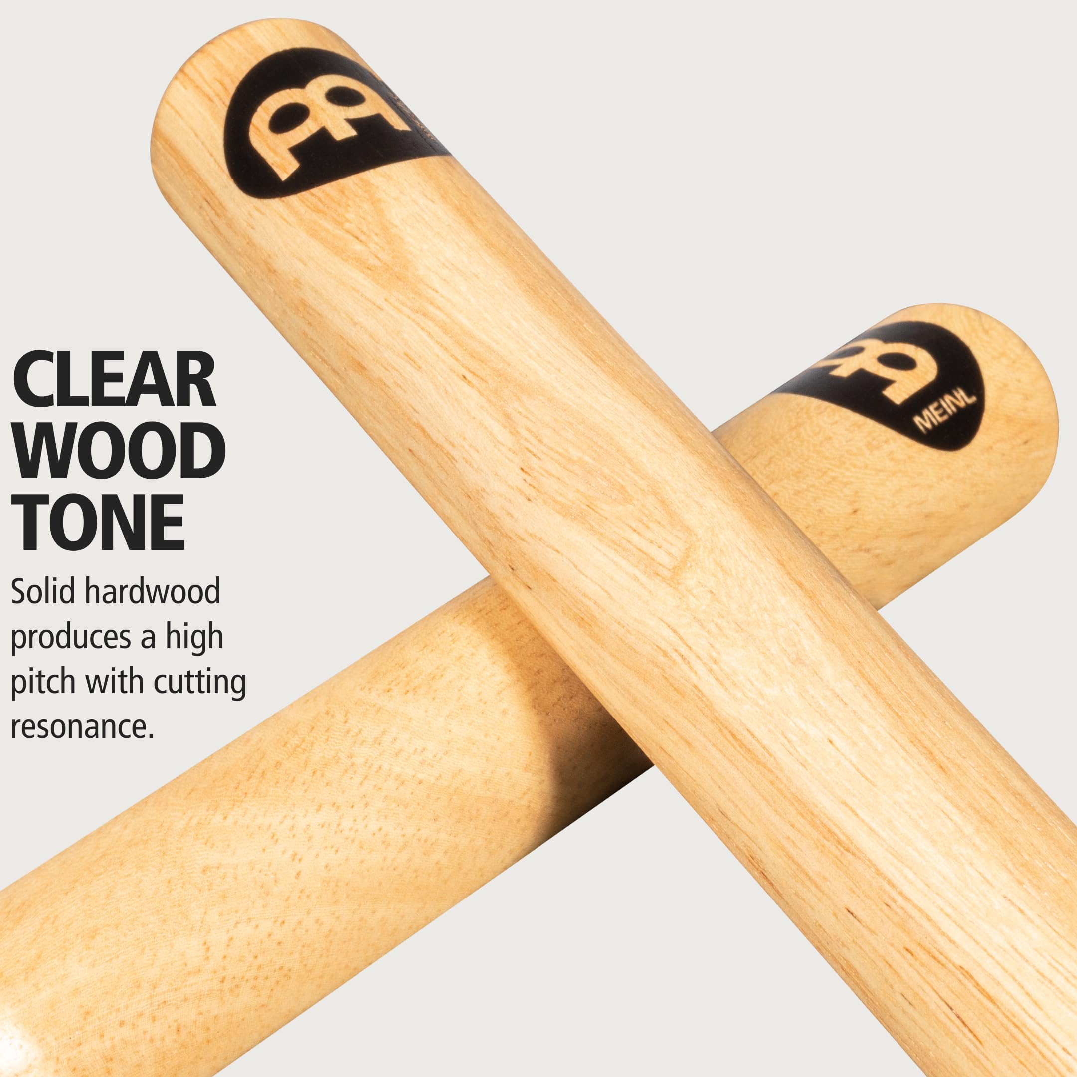 Meinl Percussion Classic Hardwood Claves Musical Instrument Sticks β NOT Made in China β for Live, Studio and Classrooms, 2-Year Warranty (CL1HW)
