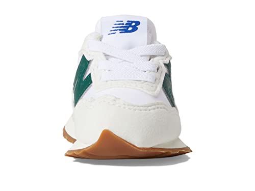 New Balance Kids 237 Bungee Sneaker, NIMBUS CLOUD/NIGHTWATCH GREEN, 5 M Toddler (1-4 Years)