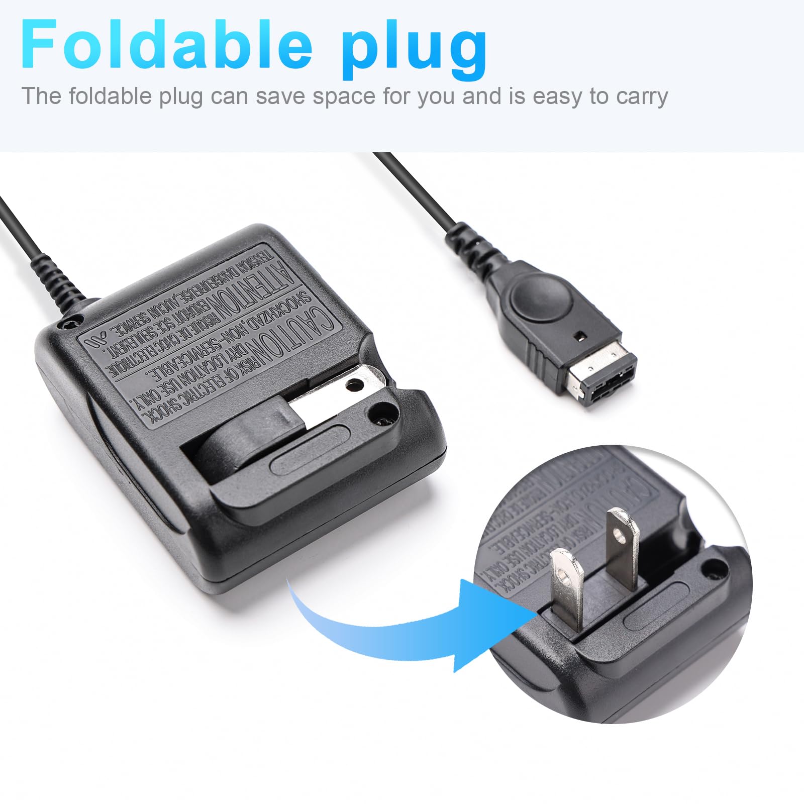Charger for Gameboy Advance SP, AC Adapter Compatible with Nintendo DS, GBA SP Charger Wall Travel Charger Power, 5.2v 450mAh