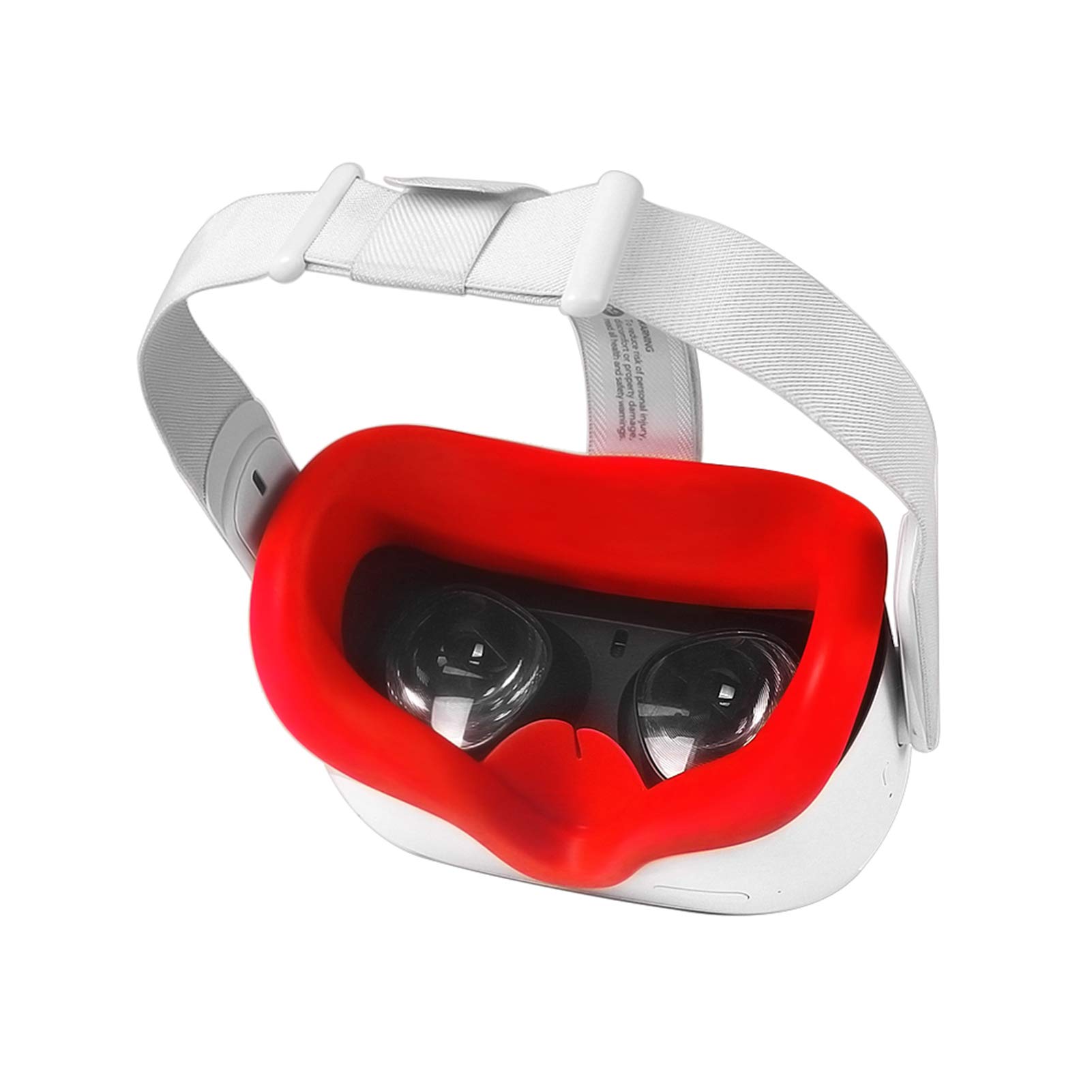 TATACO VR Silicone Cover Eye Pad for Oculus Quest 2 - Sweat-Proof, Lightproof, Non-Slip, Washable Black/Blue/Red, 3PC