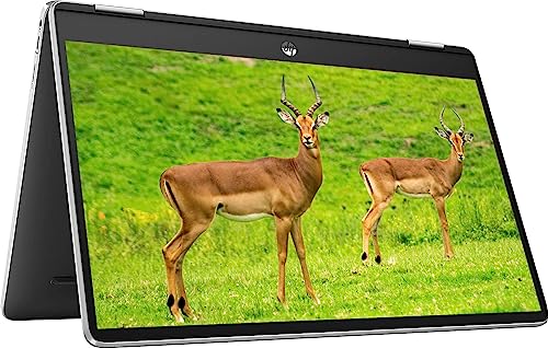 HP Premium Convertible 2-in-1 Chromebook, 14" HD IPS Touchscreen, Intel Celeron N Processor up to 2.78GHz, 4GB Ram, 64GB SSD, Super-Fast WiFi, Chrome OS, Arctic Silver Color (Renewed)