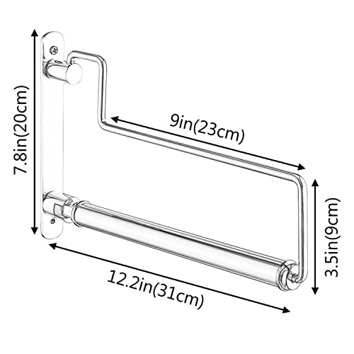 NEWRAIN Clothes Drying Rack, Laundry Racks for Drying Clothes, Wall Mounted Swing Arm Clothes Hanger for Laundry Room, Garage, Indoor & Outdoor Use,Black