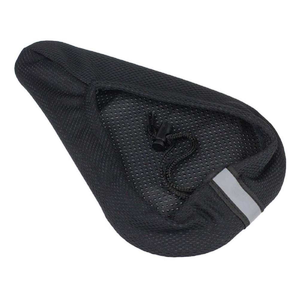 Toxz Cycling Bike 3D Silicone Gel Pad Black Seat Saddle Cover Soft Cushion,Soft Breathable,Bicycle Sponge Seat Cover