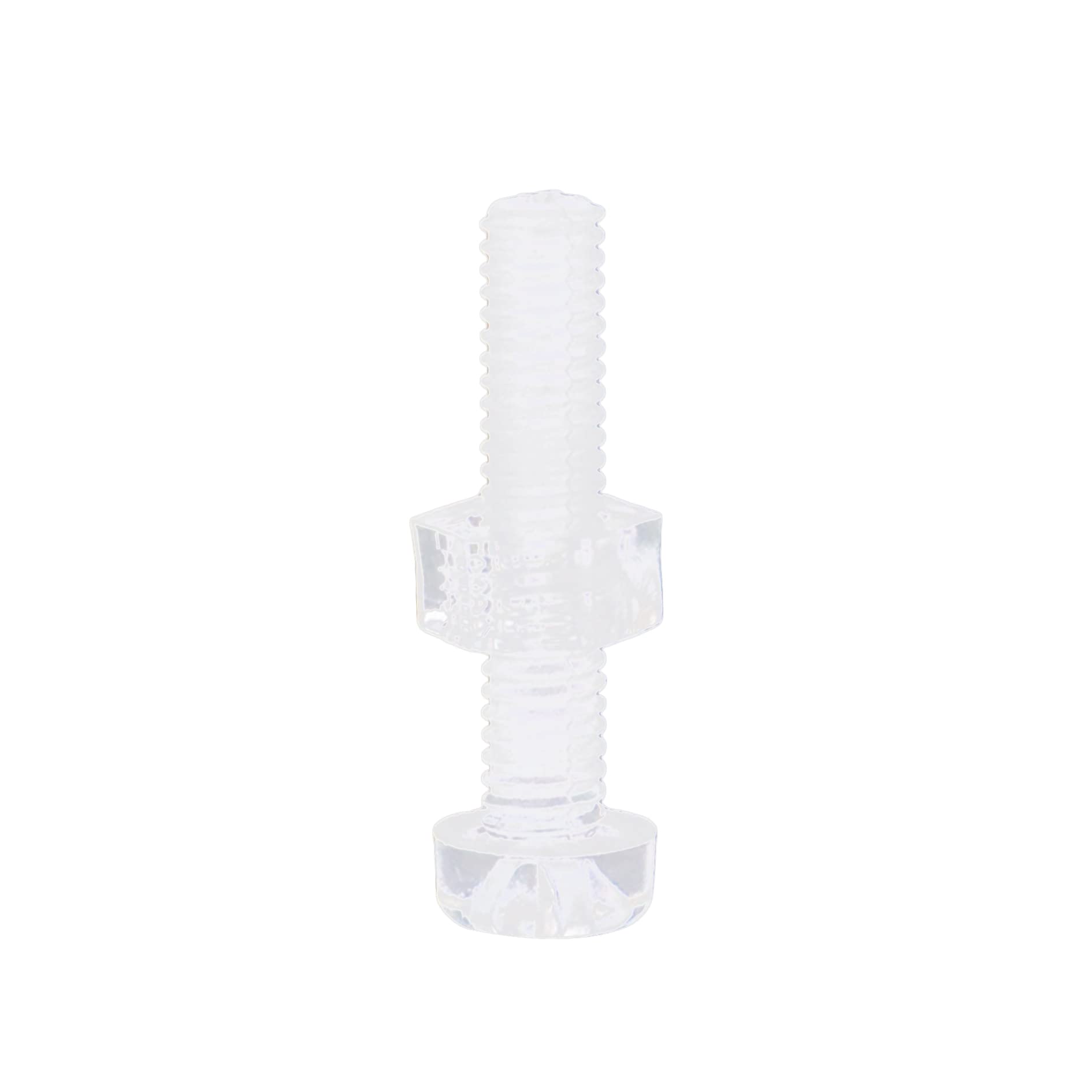 Dnyta 80 Pieces Acrylic Mounting Screws and Nuts M4x20mm Plastic Screws Clear Phillips Cross Screws Round Head