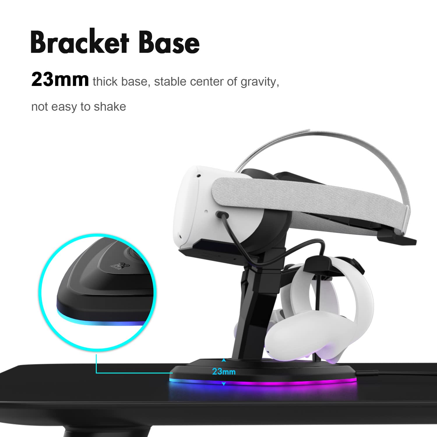 Charging Dock and Head Strap with Battery Pack for Oculus Quest 2