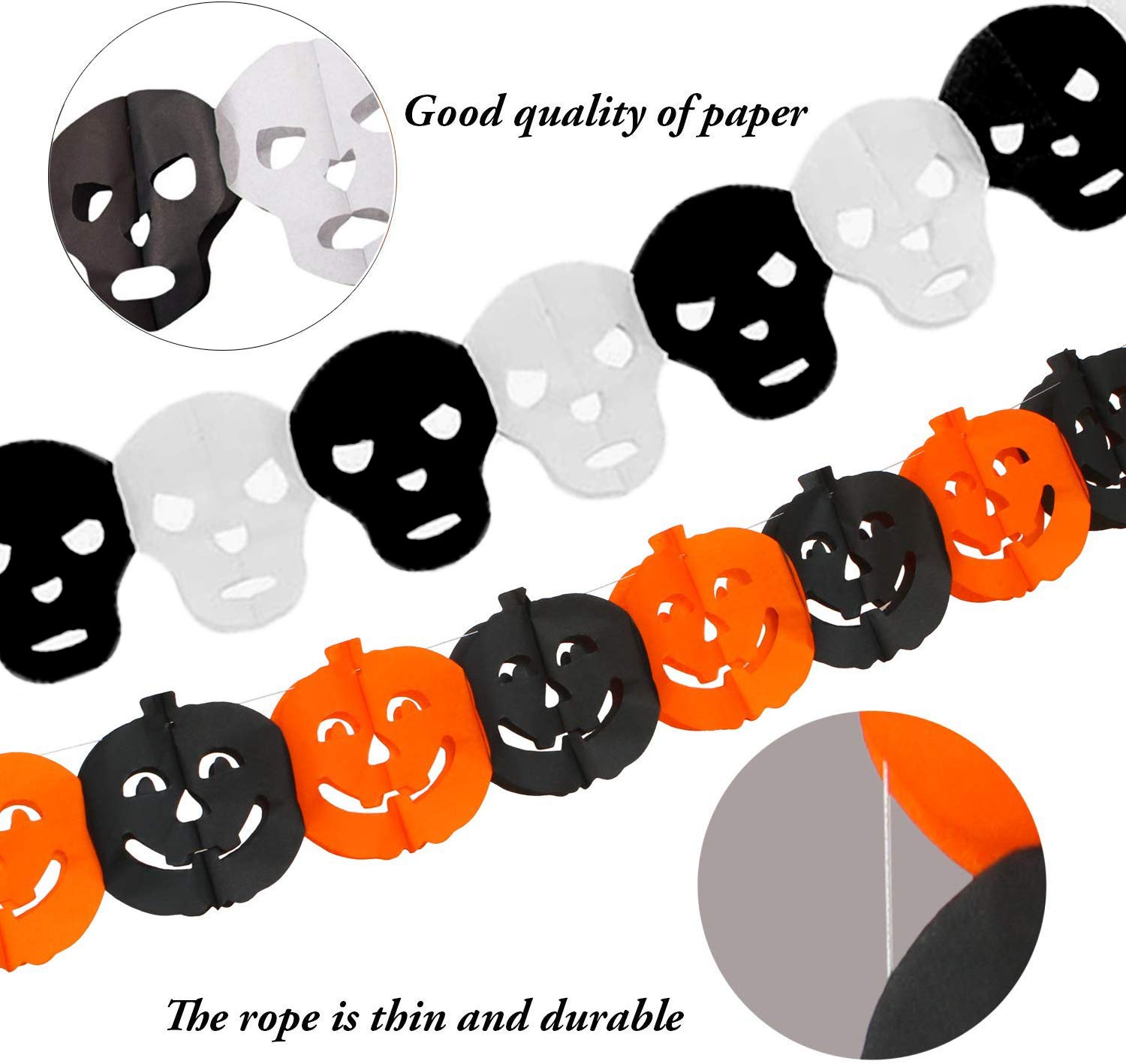 Halloween Party Decorations,Black Glittery Happy Halloween Orange Pumpkin Banner All-in-One Pack for Halloween Theme Party Supplies Decorations Kit for Kids