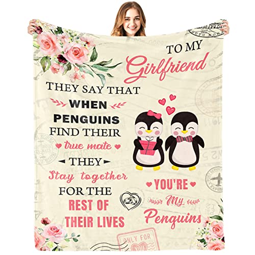 Eslygoily to My Girlfriend Gifts for Girlfriend Best Gift Ideas for Girlfriend Birthday Gifts for Girlfriend for Girlfriend Romantic Decoration Gift for Girlfriend Throw Blankets 50x60 inch