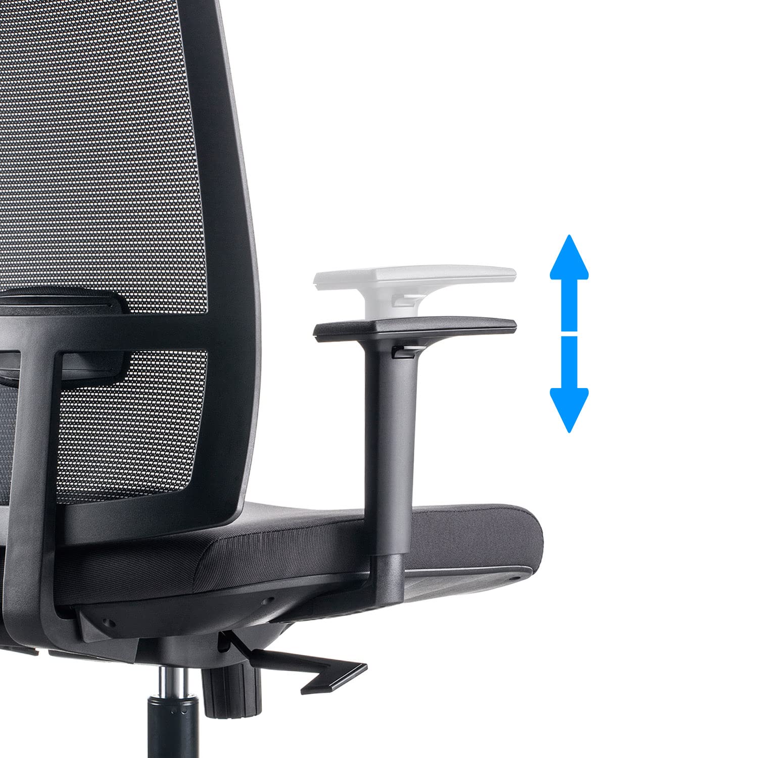 CHAIRLIN Ergonomic Mesh Mid-Back Home Office Computer Task Chair with Lumbar Support and Height Adjustable Armrest Supports up to 350 LB of Weight
