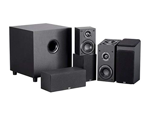 Monoprice Premium 5.1.2 Channel Immersive Home Theater System - With 8 Inch 200 Watt Subwoofer, Black