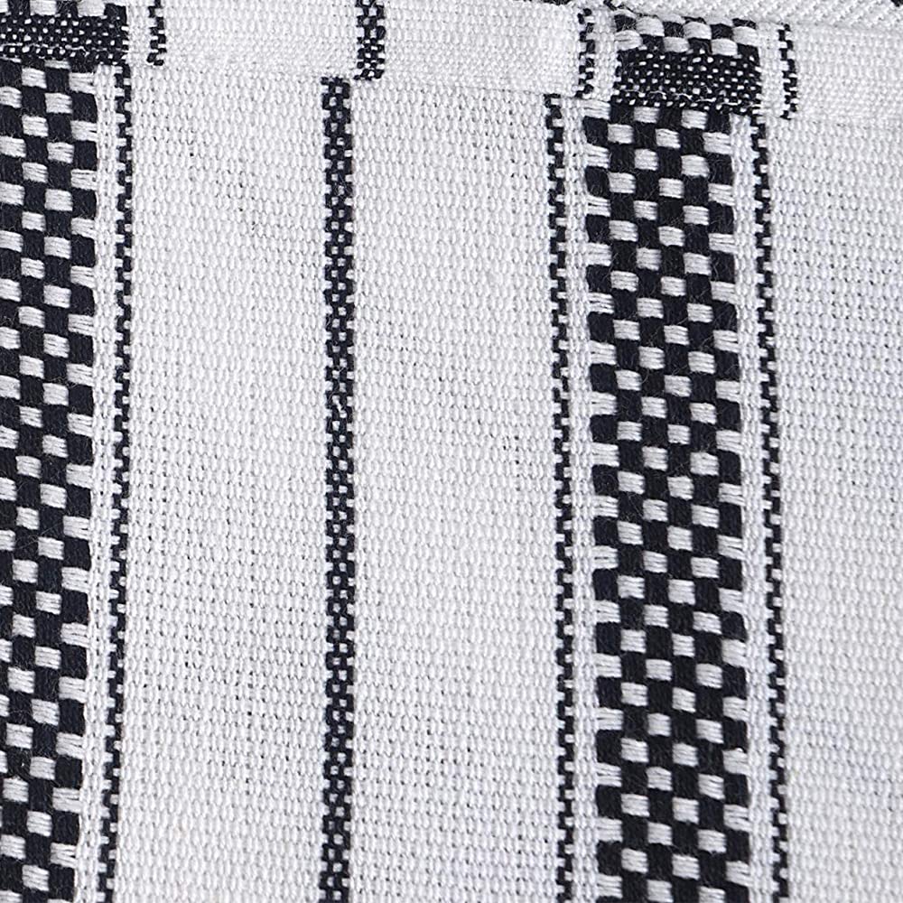 Casa De Lan Premium Kitchen Towels Pack of 6 - Dish Wipes for Kitchen - Chain Stripe Towels - Tea Towels for Kitchen - Hand Cloths - 100% Ring Spun Cotton - 20'' x 30'' - Black