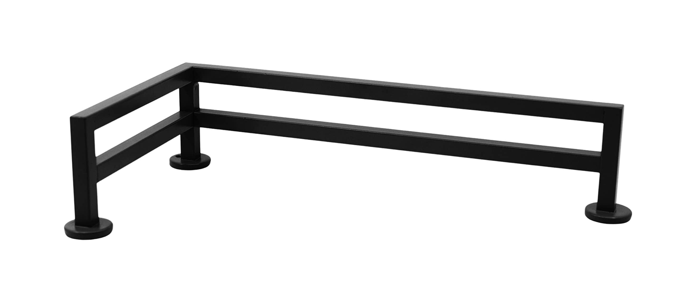 Teak Tuning Fence Style, L-Shaped Fingerboard Rail, 11" - Custom Designed by Teak Tuning - Premium Solid Steel Construction, Matte Powder Coated Finish in Black - Superior Non-Slip Foam Feet