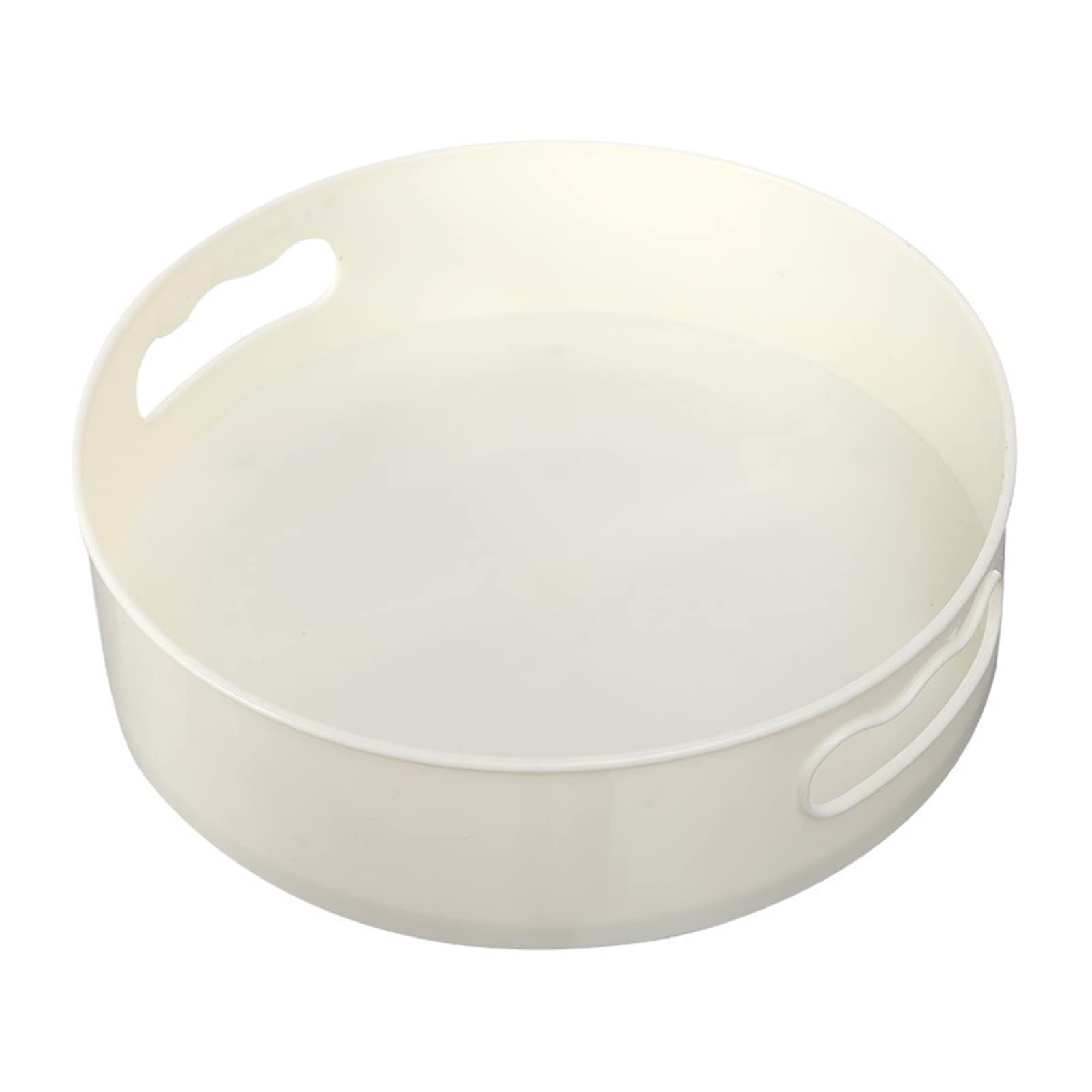 C-LARSS Lazy Susan, 360 Degree Rotating Multipurpose Storage Container, Turntable Organizer for Spice Fruit Cosmetic White