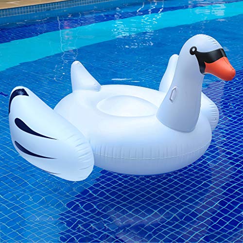 Toxz Swan Inflatable Ride-On Swimming Ring,Suitable for Children and Adults,Built-in Handles,74.8" X 78.7" X 49.2"(Ship from US!)