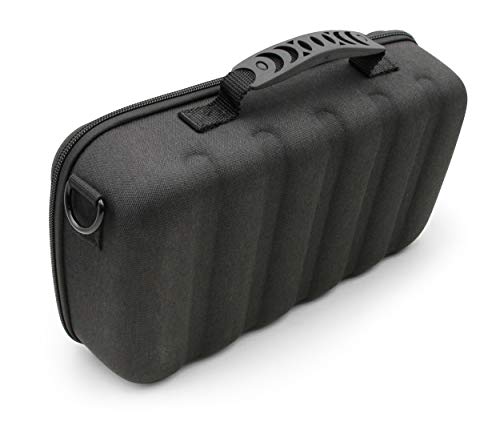 CASEMATIX Wireless Microphone Case Compatible with Two Wireless Mic System Microphones Up To 10.5" by Sennheiser, Shure and More - Sleek Mic Case For Travel with Lid Storage for Singing or Karaoke
