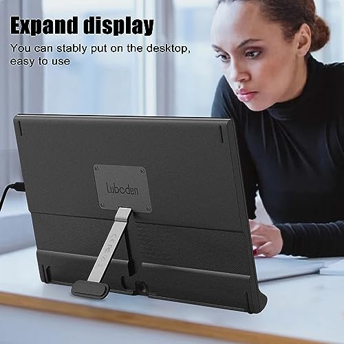emlovosy 15.6-inch FHD IPS Laptop Expansion Screen 1080P High Clarity Portable School Work Entertainment Expansion Screen with Holder